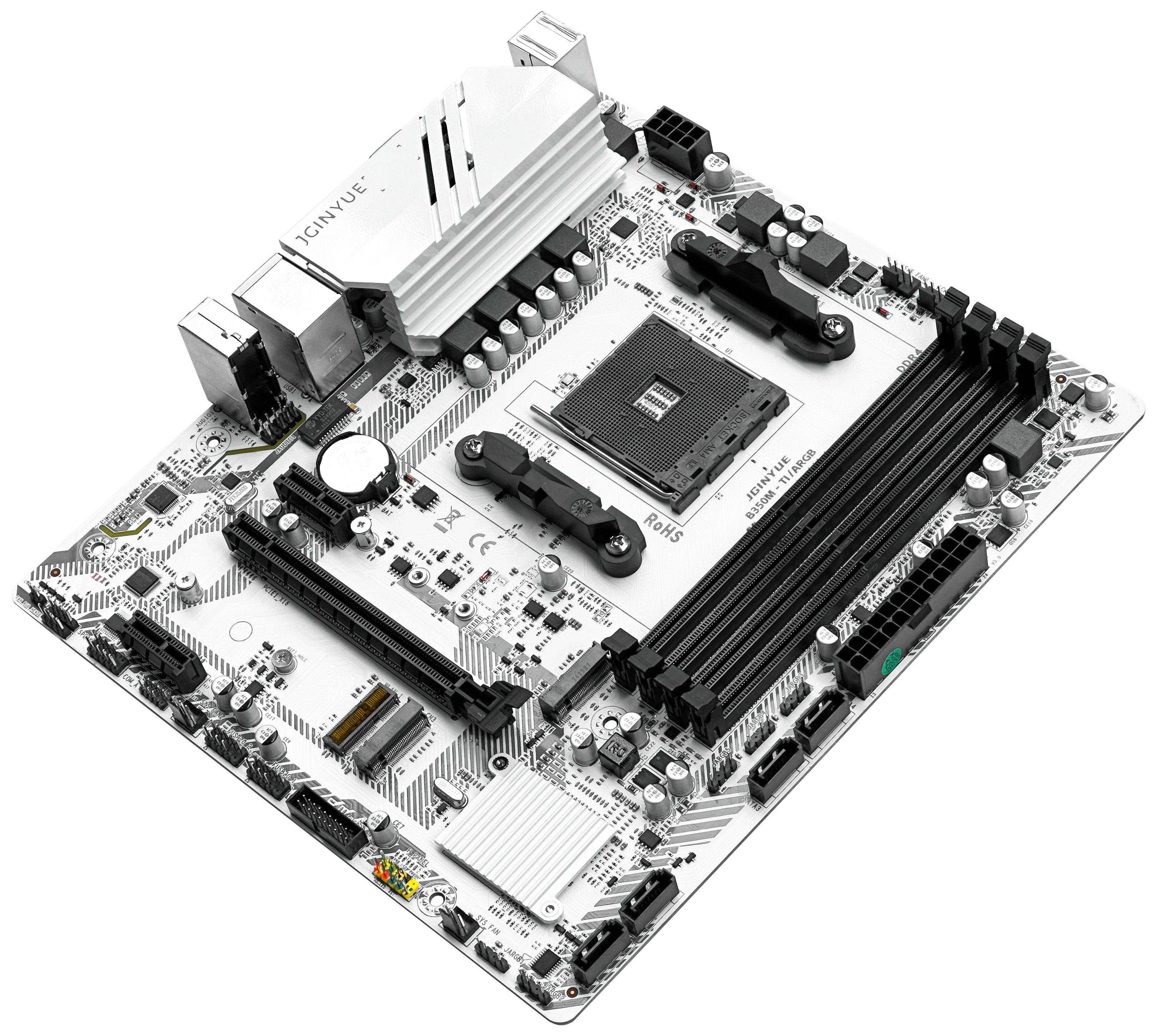 AMD B350M-TI/ARGB M-ATX Motherboard for AM4 & Ryzen 64GB DDR4