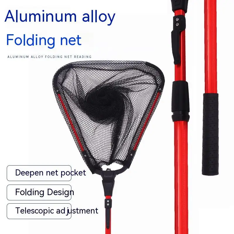 Outdoor Aluminum Alloy Triangle Fishing Landing Net With Telescoping ...