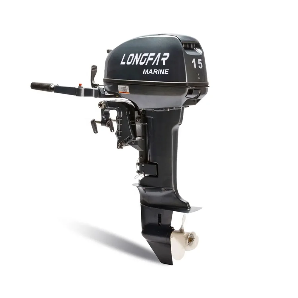 15hp 2 Stroke Long Shaft Gasoline Outboard Engine For 10/12/16/18 Feet ...