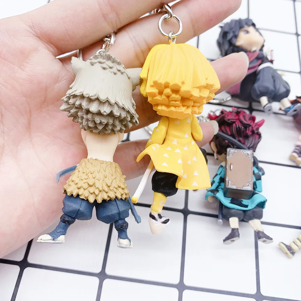 Cartoon Amine Kimetsu No Yaiba Mini Figure Pendant Pvc 6pcs/set Demon Slayer Action Figure ...