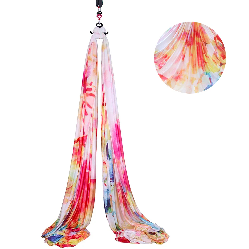 Aerial Silk Set 100% Nylon 40d Gradient Aerial Yoga Swing 12m For ...
