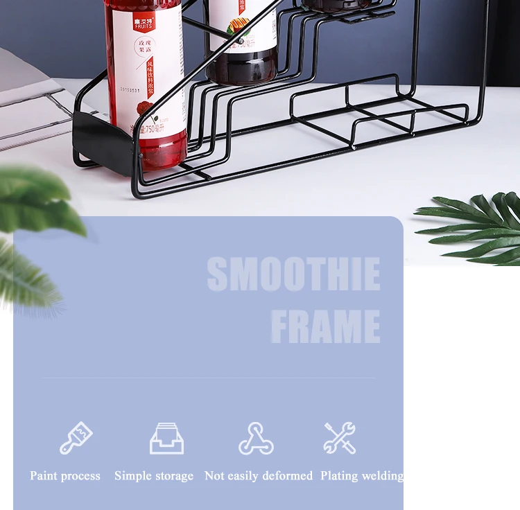 Elegant Coffee Syrup Display Racks for Smoothie Stands