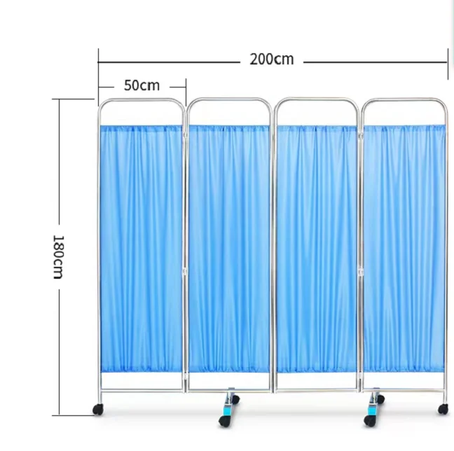 Popular Approval Good 4-folding Hospital Screen 3 Section Stainless ...