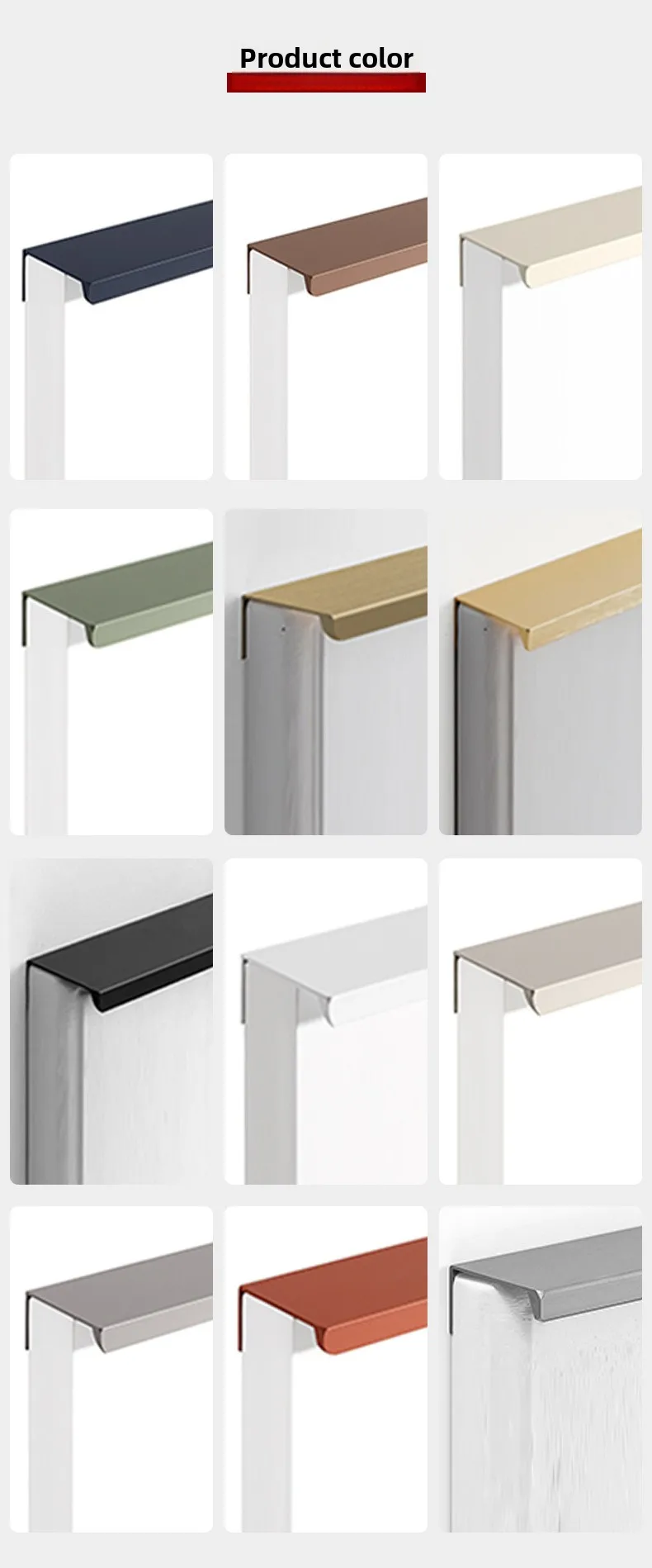 Nordic Style Modern Extra Long Concealed Invisible Wardrobe Door Handle ...