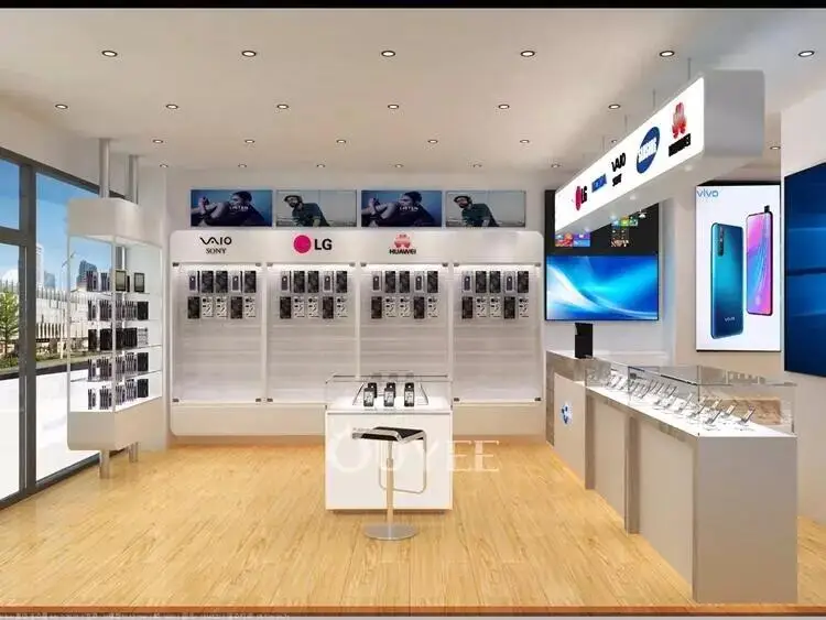 Customized Mobile Phone Display Shelves for Cell Stores