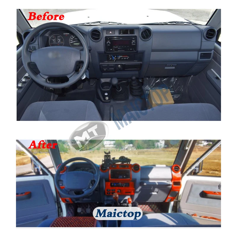 Maictop Car Interior Kit - Wooden Dashboard Panel for LC79