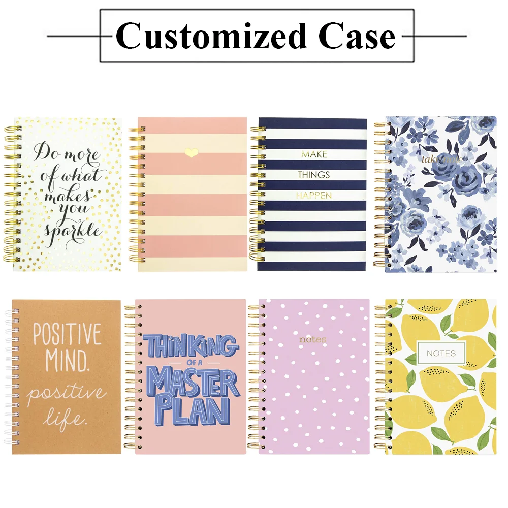 Customizable Spiral Notebook - A5 Diary with Leather Cover