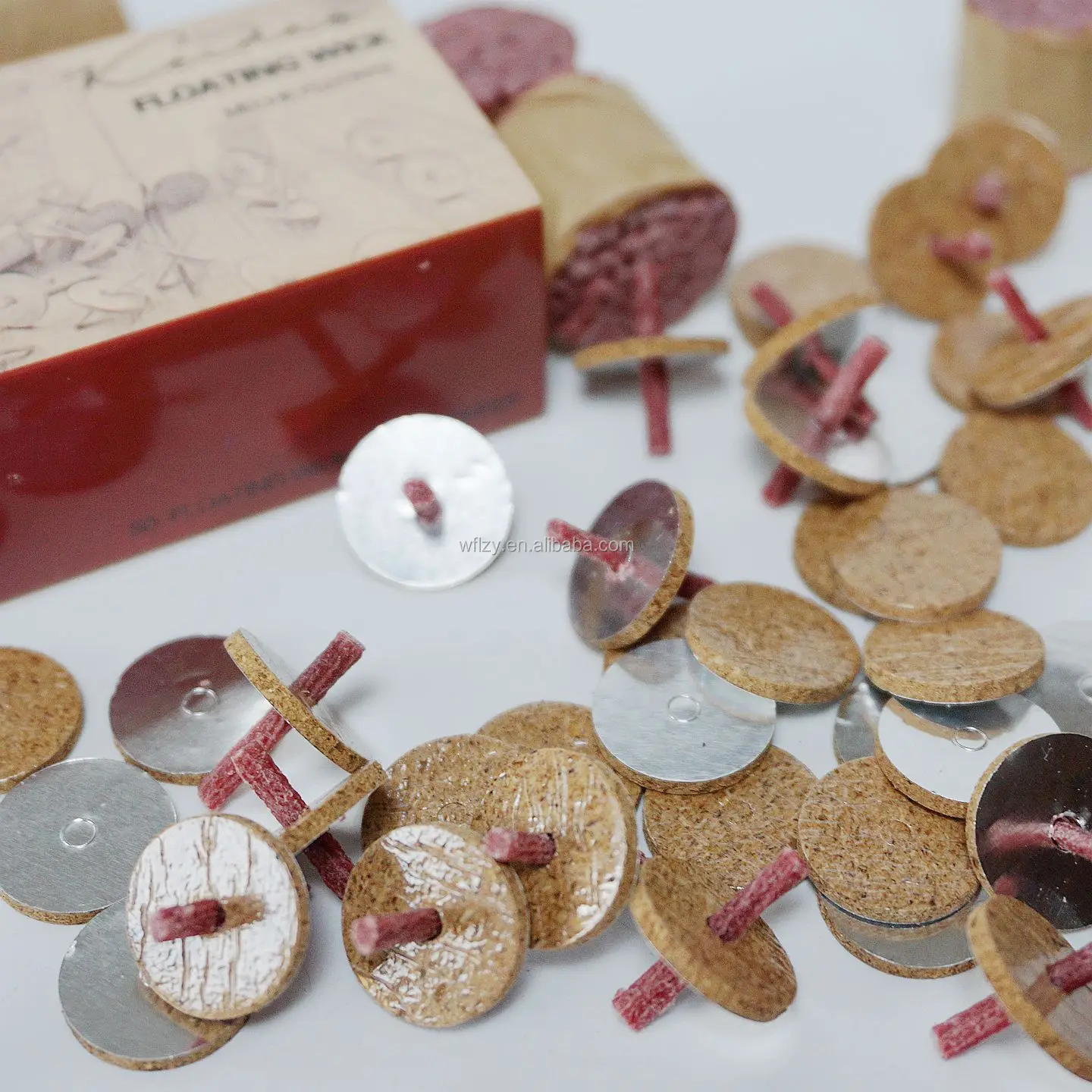 Floating Oil Wicks - Durable Cork with Flameless Candles