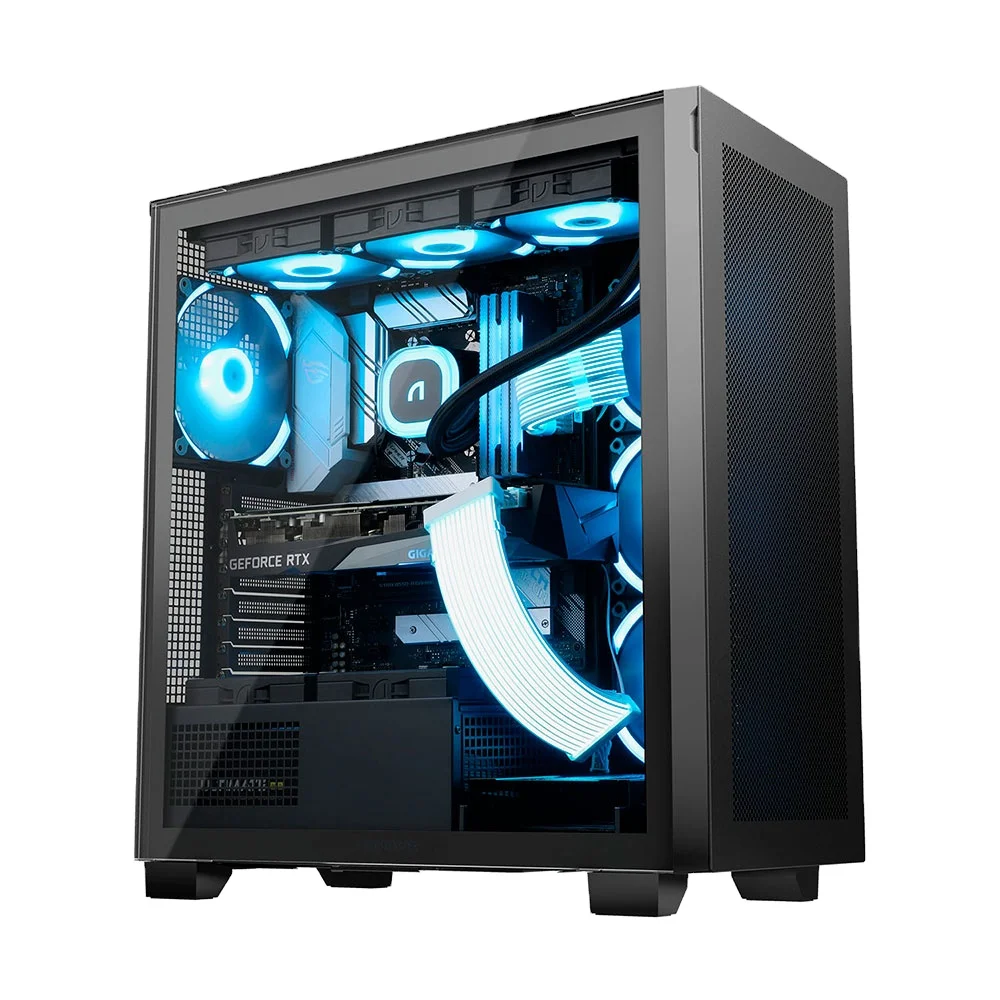 M3000 BK Mid Tower Gaming Case 1x140mm ARGB Fan 360mm Radiator Type-C ...
