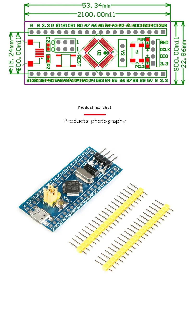 Genuine STM32F103C8T6 Development Board Original Arm Core System with ...