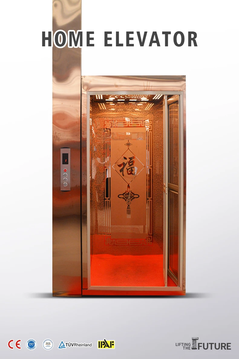 Villa Inside 2 Person Elevator Stair Lift Elevator Electric Vertical ...