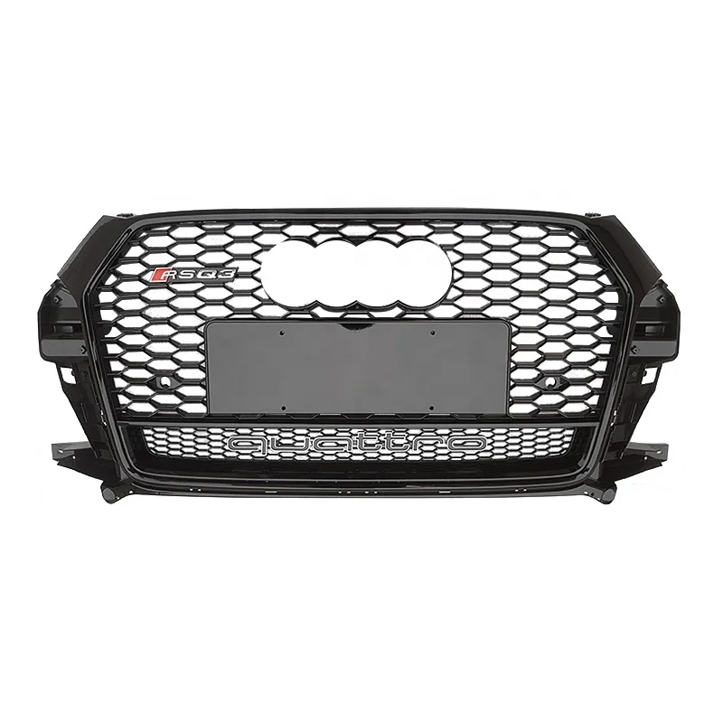 Front Bumper Grille For Audi Q3 Center Honeycomb Mesh Grill For Audi ...