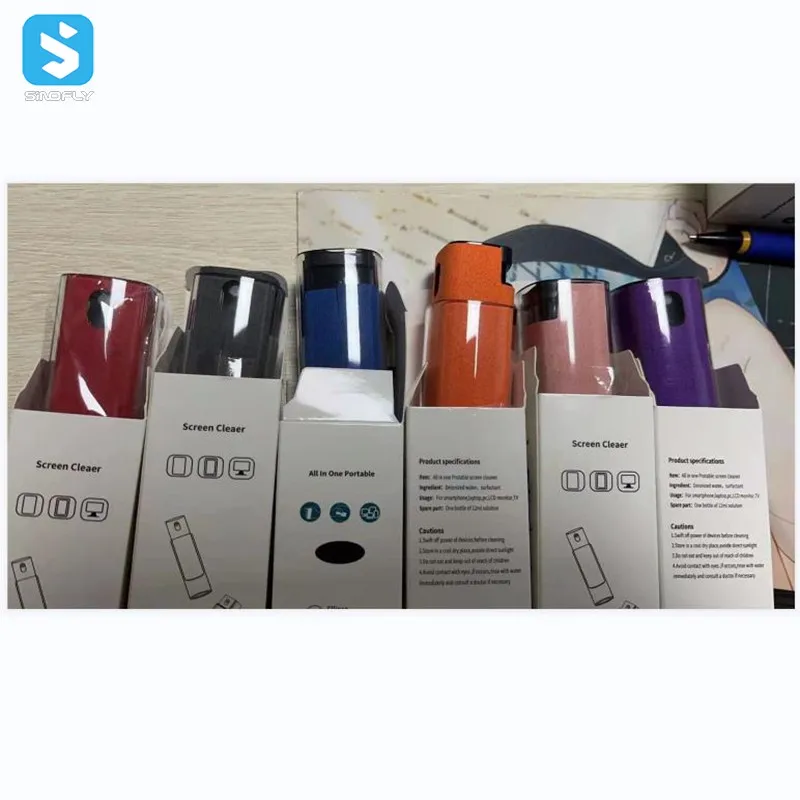 Portable 2 In 1 Mobile Phone Screen Cleaner Spray Tablet Laptop Touch ...