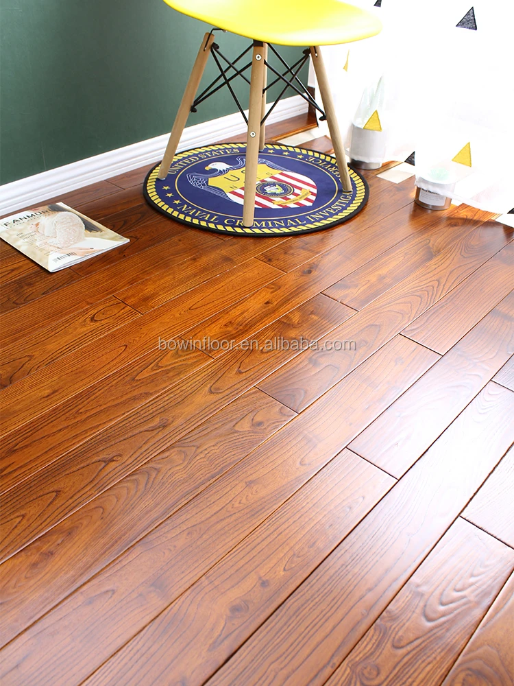 Classical Wire Brushed Asian Teak Solid Wood Flooring