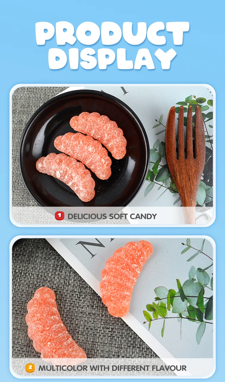 orange sweet gummy candy private label wholesale - WISKY