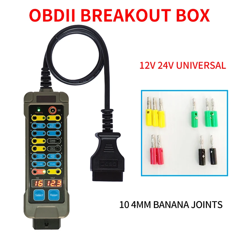 KZYEE Power Probe OBD2 Breakout Box - Universal Can Bus Tester