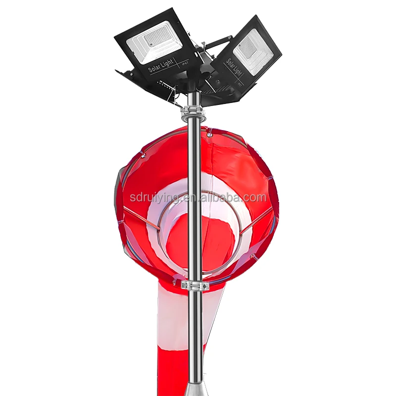 Heliport Wind Cone - 2m to 6m Helipad Windsocks with L-810 Light