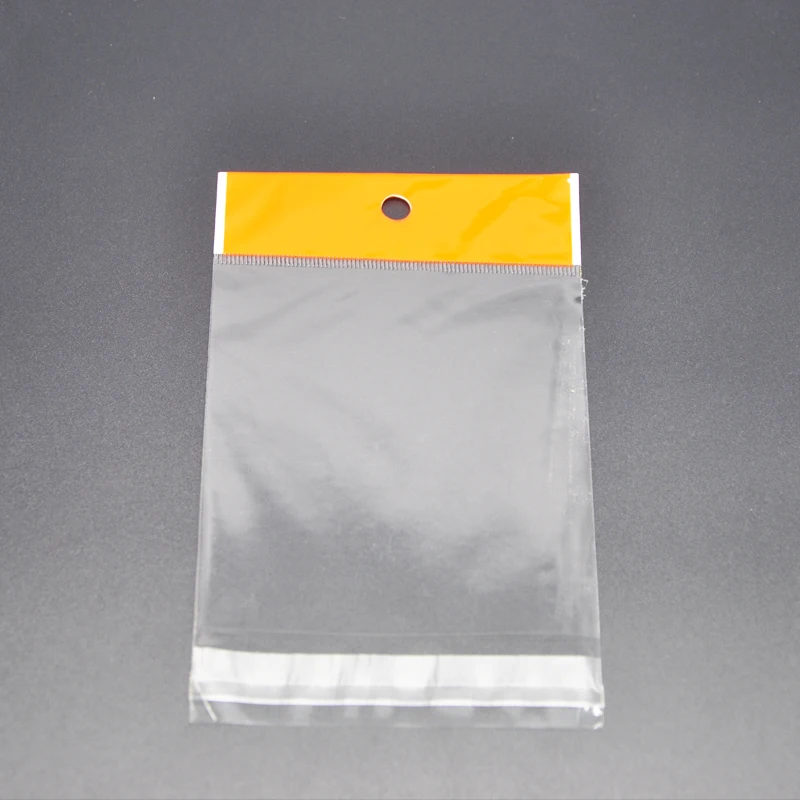 Head Card Opp Header Bag - Self-Adhesive Clear Plastic Pouch
