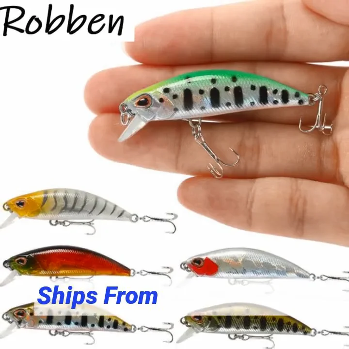 Jetshark 50mm 5g Sinking Minnow Fishing Lures Mini Minnow Treble Hook Artificial Bait - Buy ...