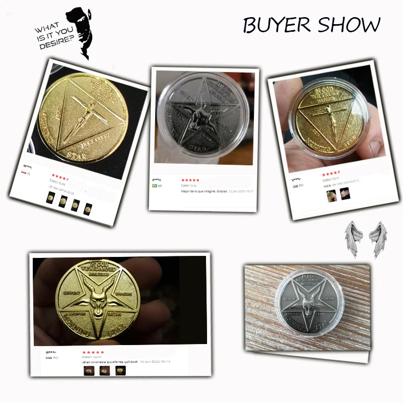 Fallen Angel Lucifer Satan Pentecos Commemorative Coin - Buy Lucifer ...