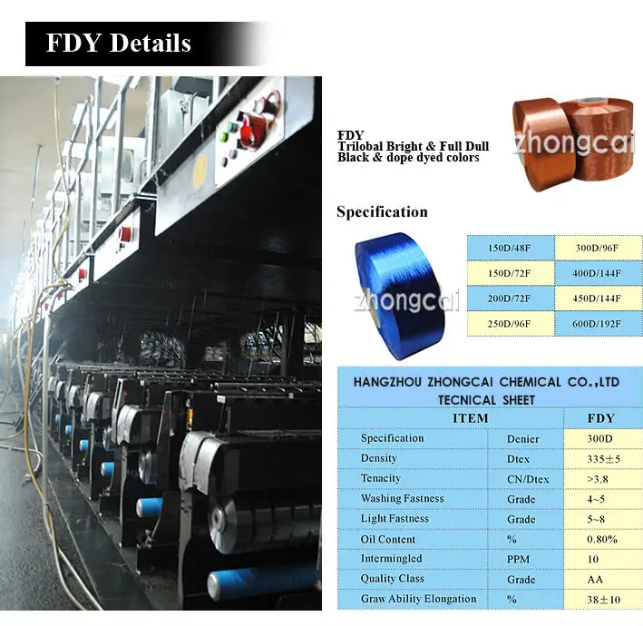 Dope Dyed Bright Polyester Filament Fdy Yarn - Buy Bright Polyester Fdy Yarn,Dope Dyed Fdy,Dope ...