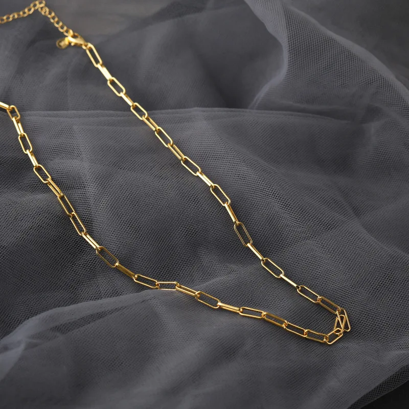 925 Sterling Silver Gold Necklace for Women - High Quality