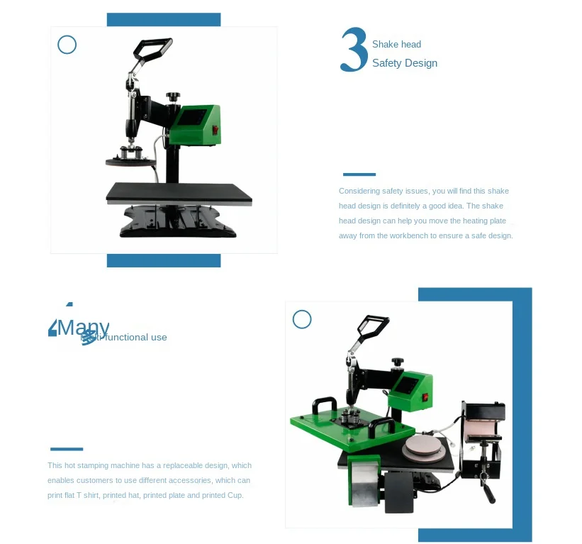 8IN1 Digital Sublimation Printing Hot Stamping Machine Multifunctional ...