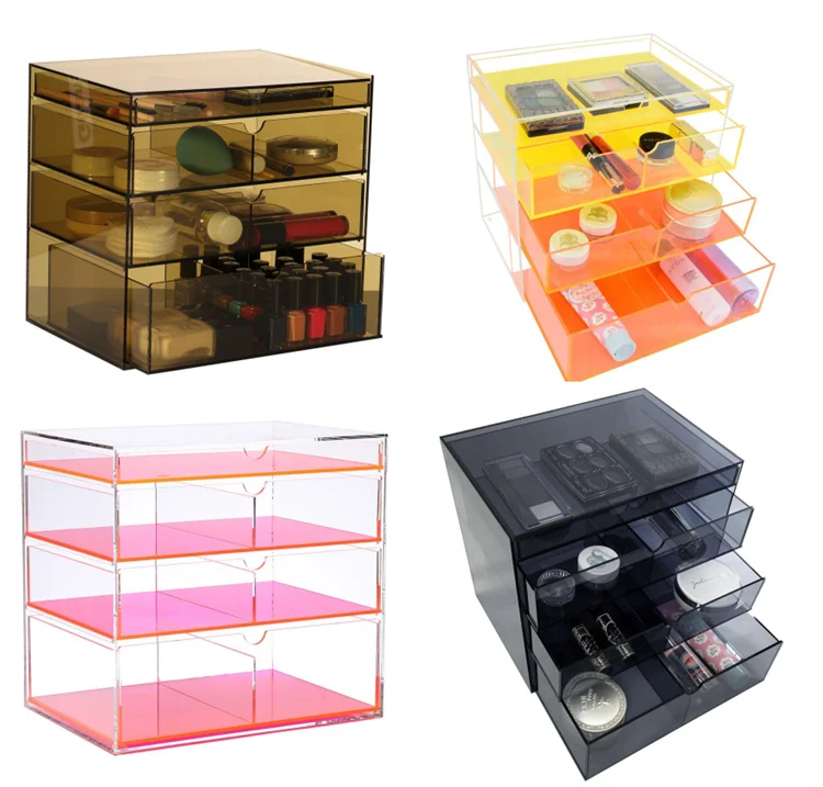 Hot Seller Vanity Table Clear Cube Makeup Brushes And Jewelry Storage 5