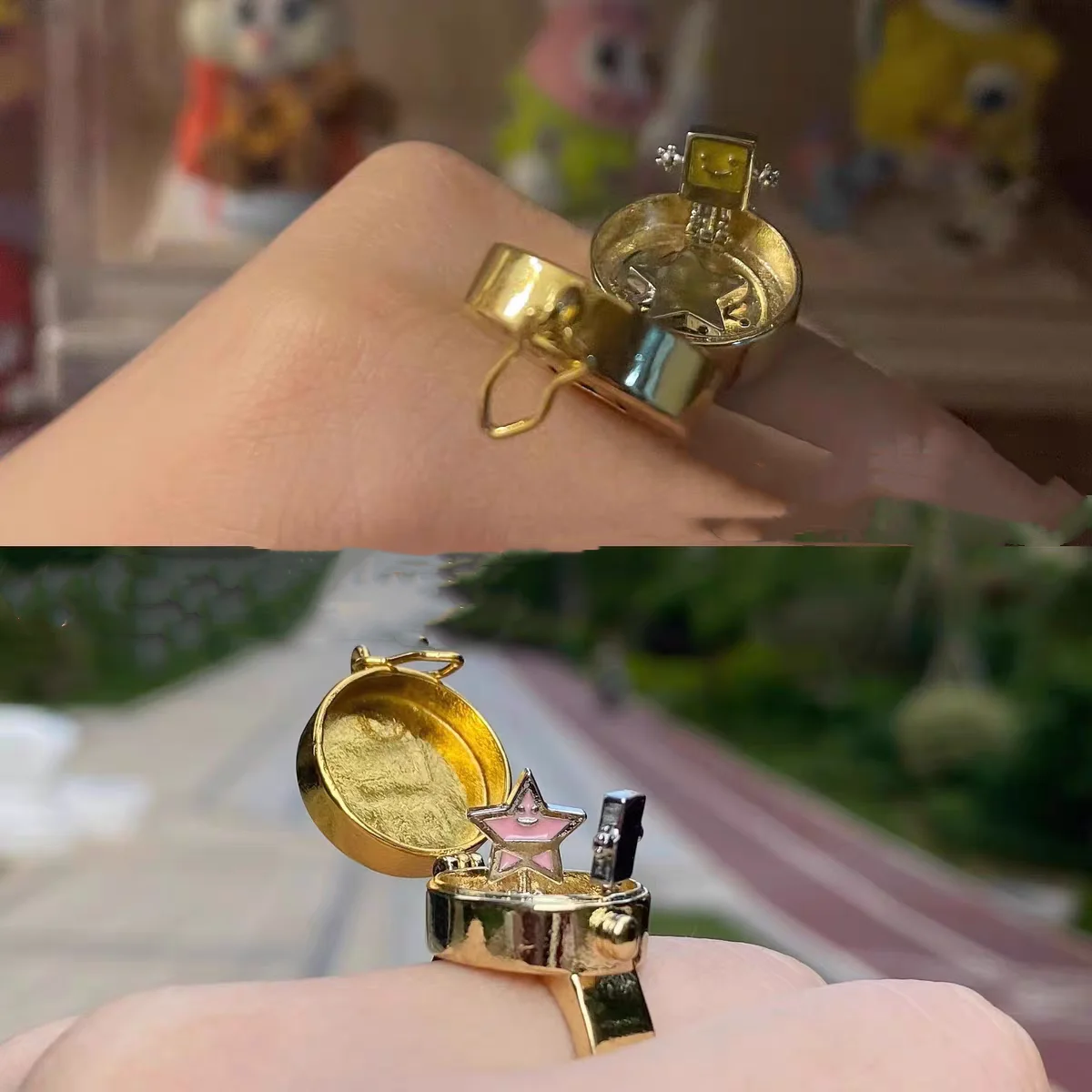 Qiuhan Anime Aesthetic Opening Ring Bff Ring New Fashion Personalized ...