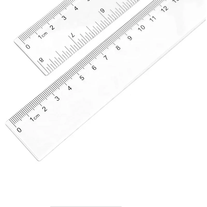8 Inches Plastic Ruler 20cm Clear Straight Ruler Plastic Measuring Tool ...