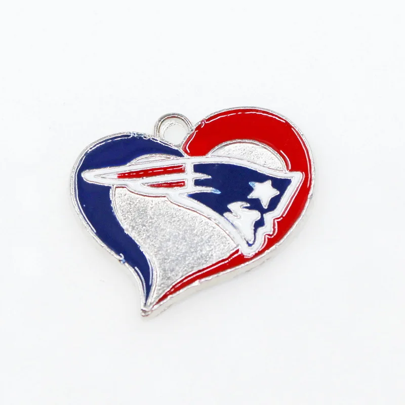 Wholesale American Football Team Logo Nfl Heart Shape Jewelry Keychain ...