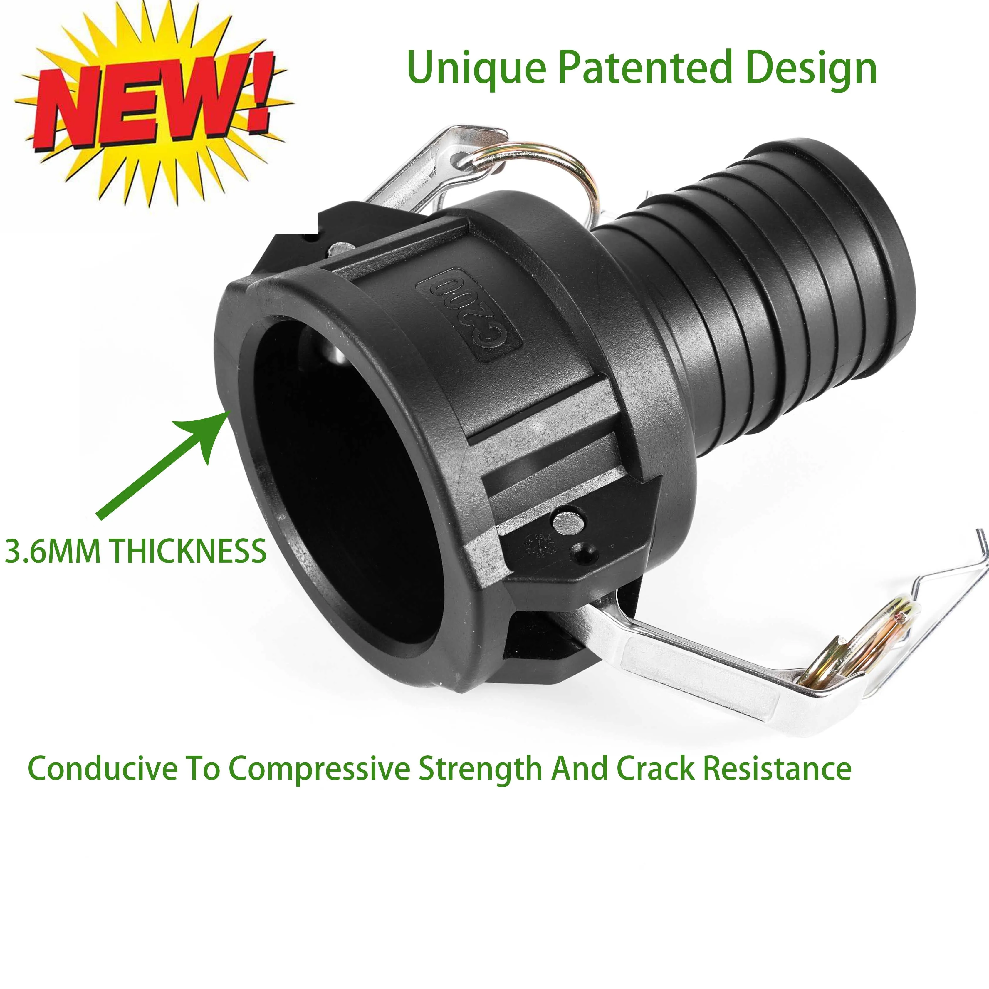 CAMLOCK Type C200 IBC Coupling - Durable Polypropylene Adapter