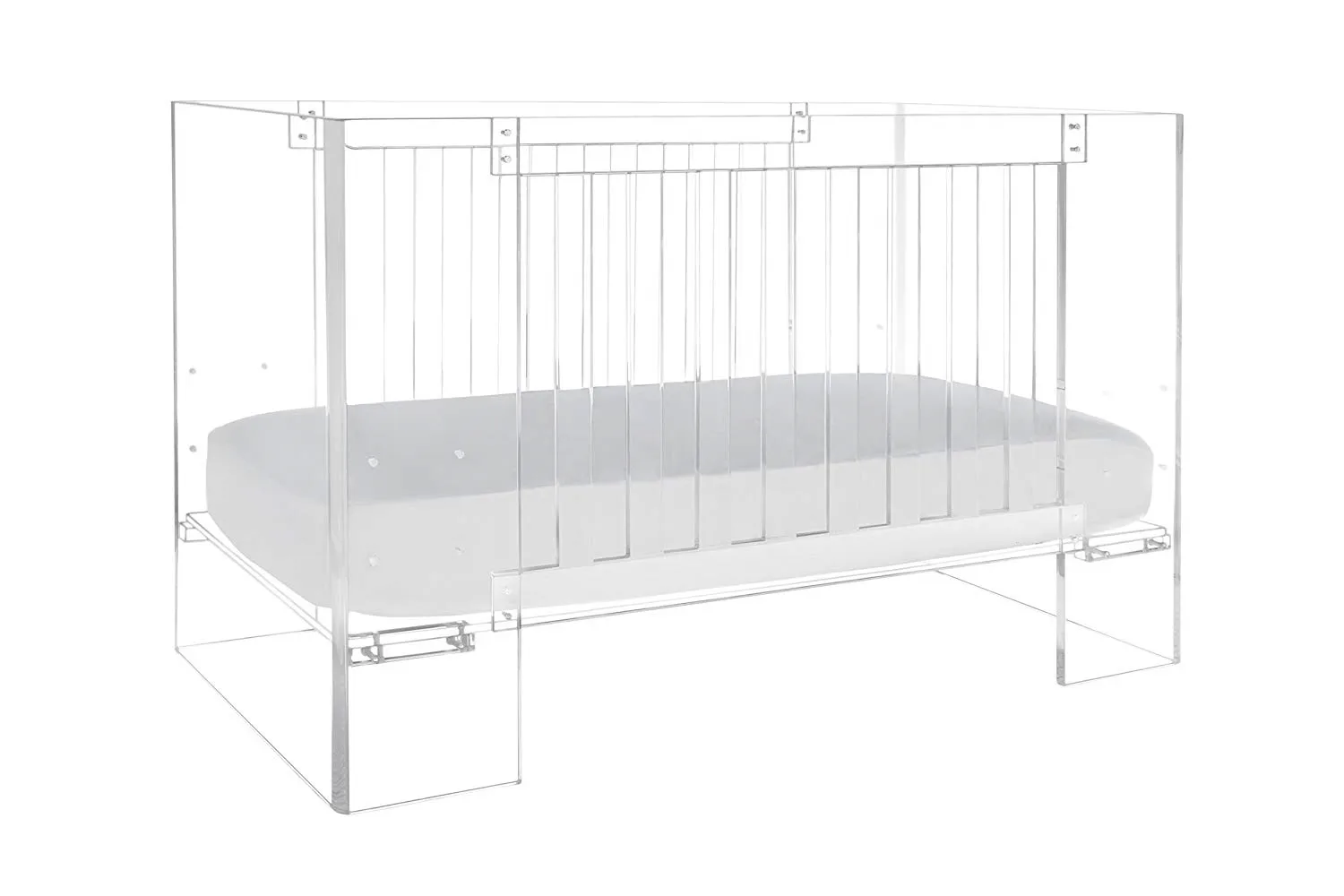 Customized Luxury Acrylic Canopy Bed Modern Classic Lucite Clear Four ...