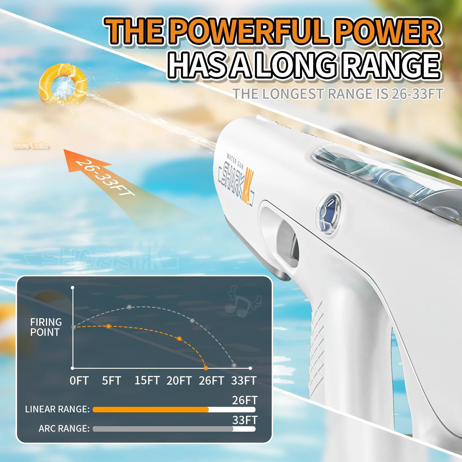 Powerful Water Absorbent Bullet Gun - Popular Toy for Kids