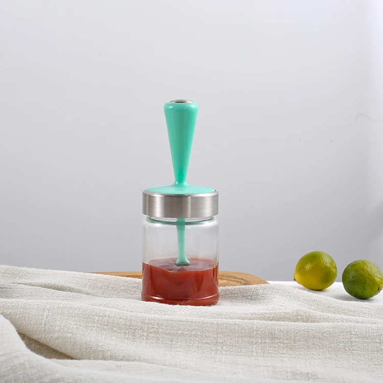 Glass Condiment Jars with Serving Spoons Empty Spice Sugar Containers ...