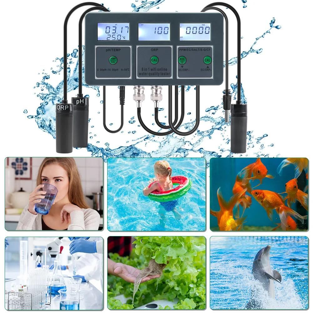 Portable Wifi Ph Meter Data Logger Temperature Tds Salinity Sg Ec Orp 6694