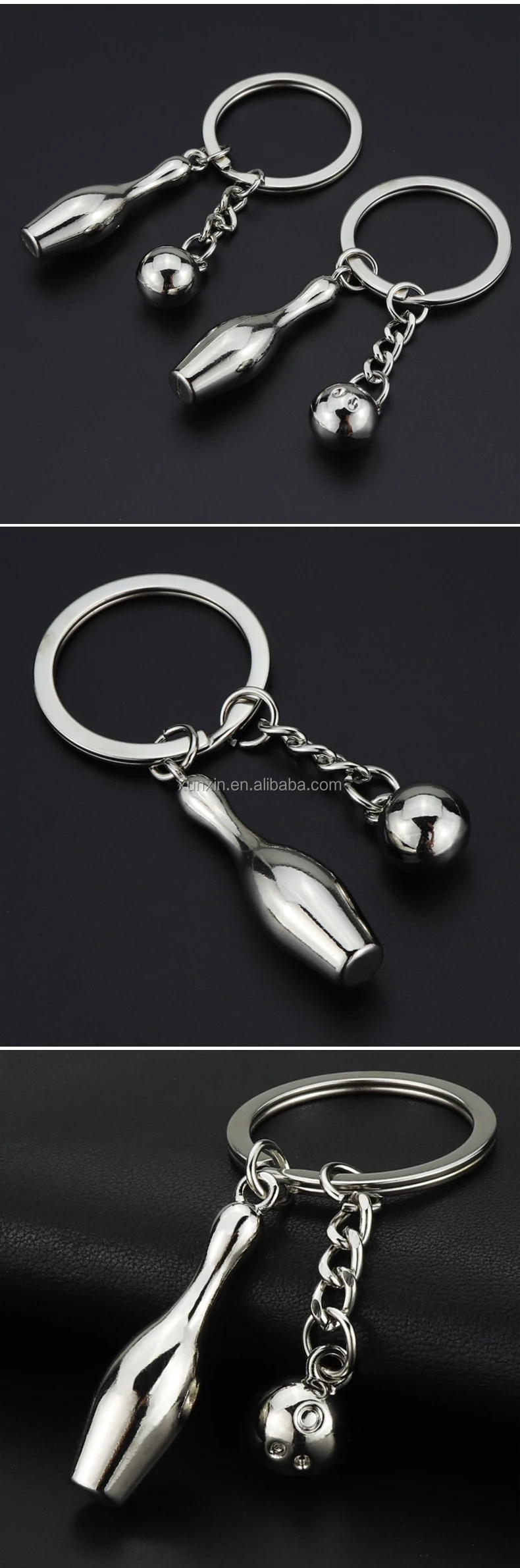 A Bowling Club Key Chain Key Ring Sport Custom Bowling Pin Keychain ...