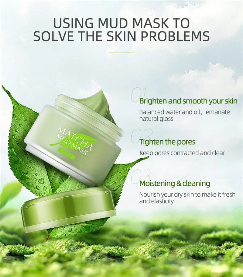LAIKOU Matcha Mud Mask - Deep Cleaning & Hydrating Mask