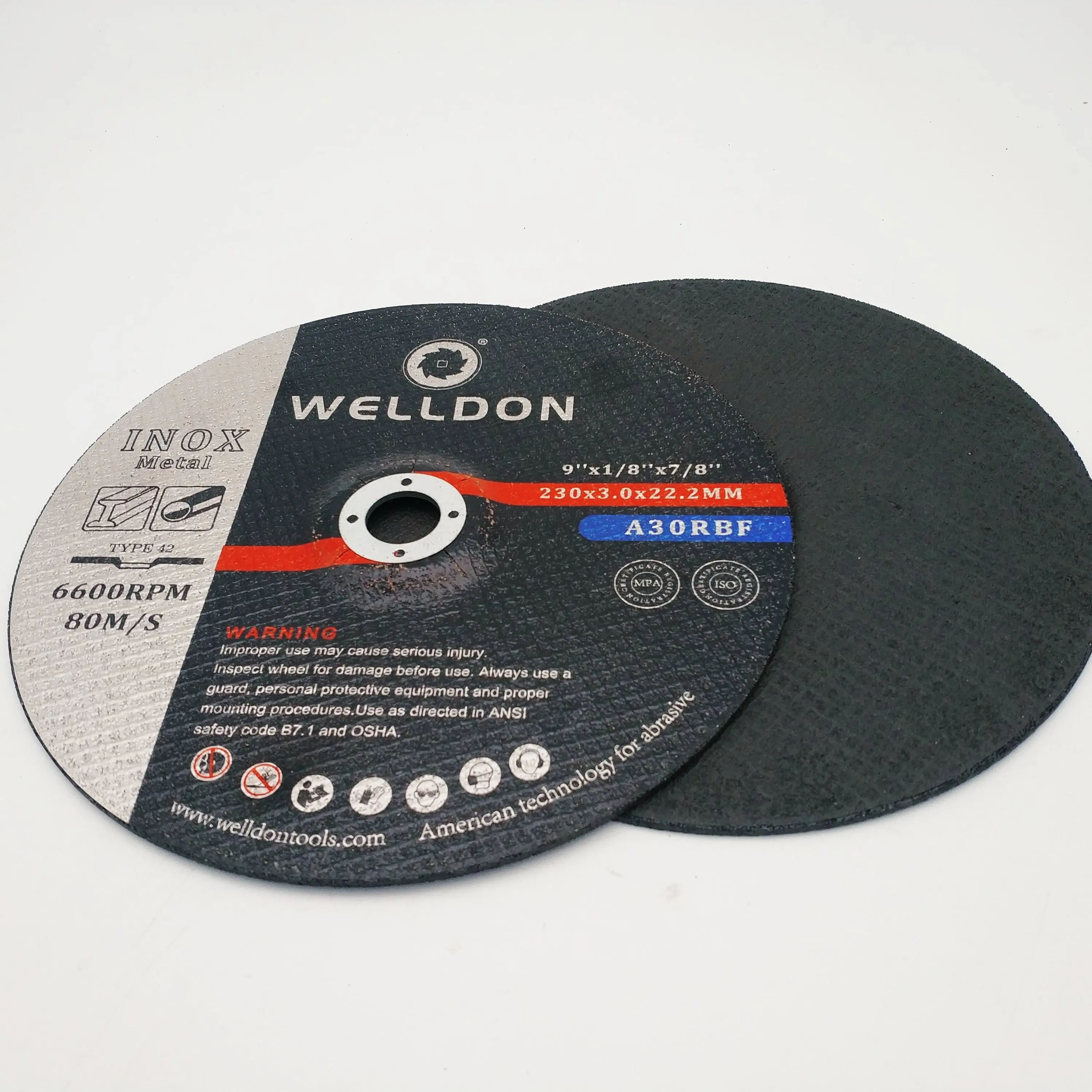 Welldon 9 Inch Cutting Disc Disks 9" 1.9 Wheel Stainless Metal 230*2 ...