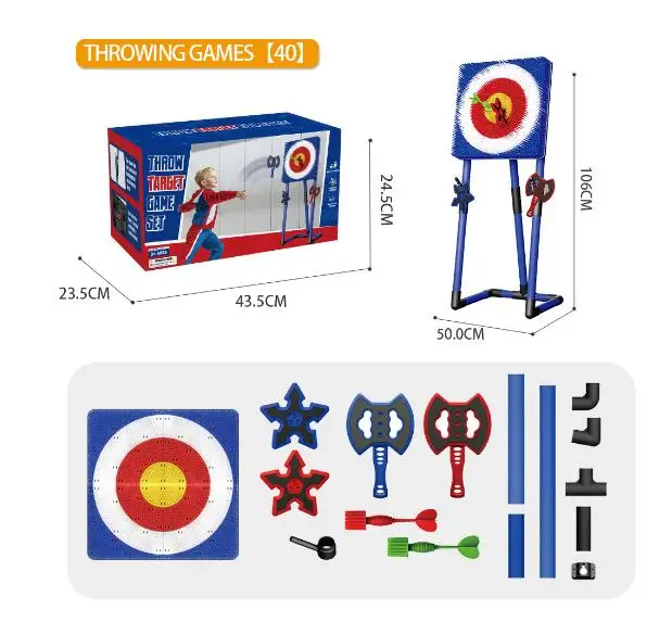 Wholesale Plastic Axe Throwing Target Game 18 Inch Dartboard Set ...
