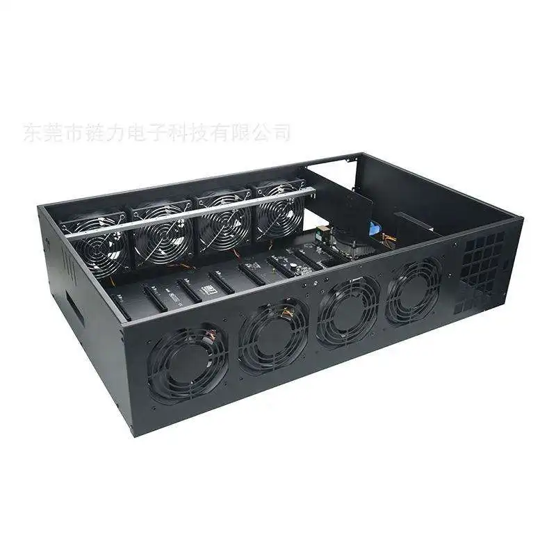 New 240mh/s 8GPU Motherboard B85 ATX Aluminum Alloy Case Gpu Server ...