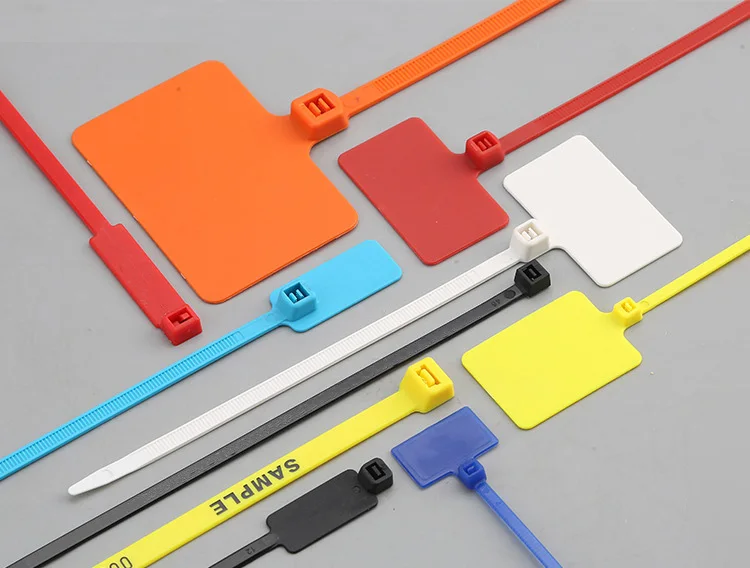 Nylon Cable Ties with Name Tag Plate Labels for Security
