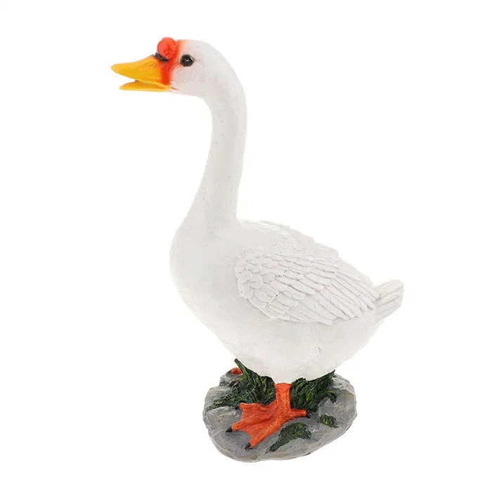Resin Goose Statue - Elegant Garden Ornament by Beautyrich