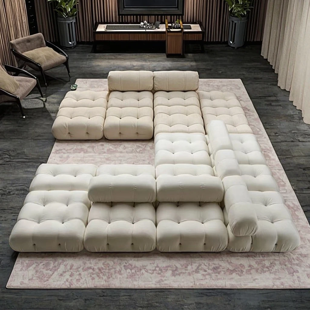 Combination Vacuum Sofa Velvet Villa museum Pavilion Designer Model ...