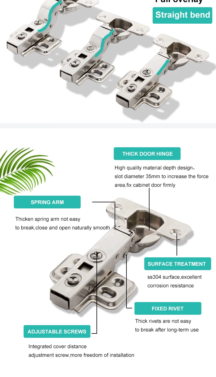 304 Edelstahl Full-overlay Half-overlay Inset 105-grad-küche Verdeckt ...