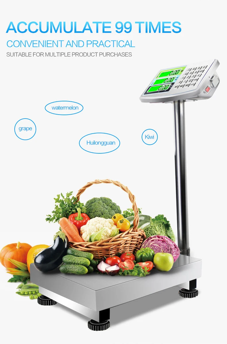 Heavy Duty WIFI Bench Scale - 300kg Stainless Steel