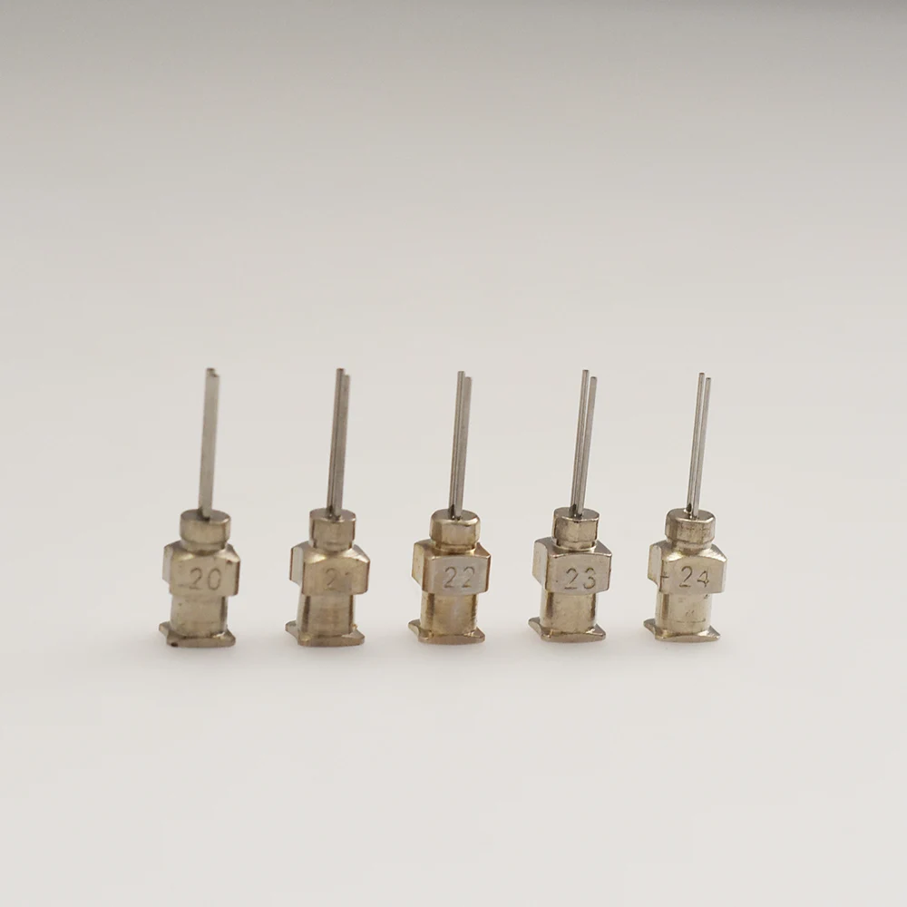Tube Metal Double Needle 0.5" Dispensing Needles 18g-30g Twin Cannula ...