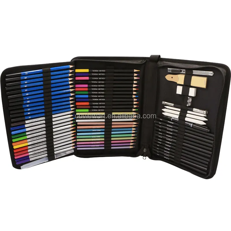 71piece Sketch Set - Complete Drawing Pencils for All Artists