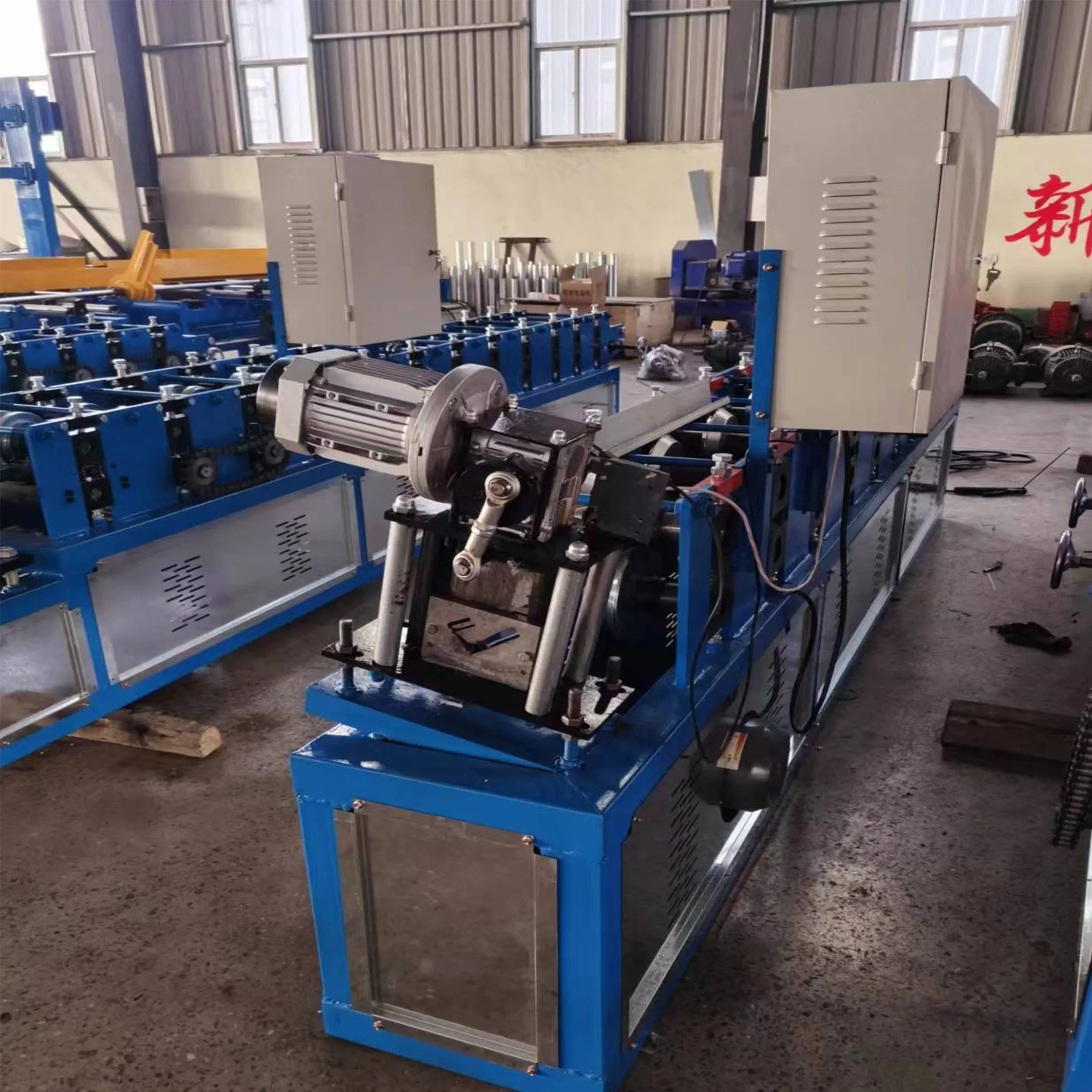 Automatic C U Shape Purlin Channel Making Machine Drywall Metal Stud and Track Profile Roll ...