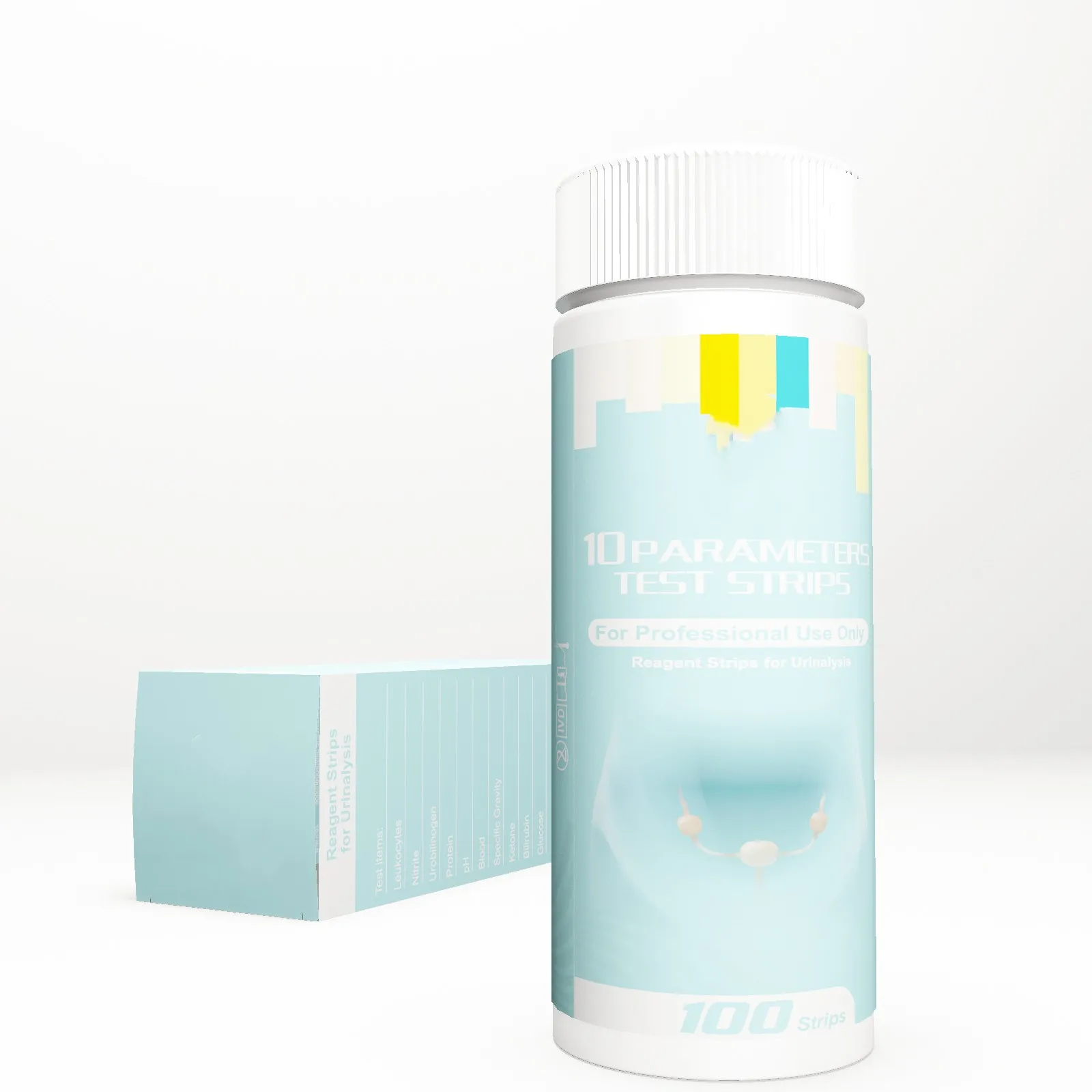 Home And Hospital Urinalysis Reagent Strips 10 Parameters 100 Tests ...